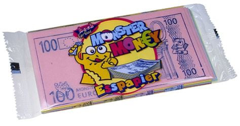 Monster Money - Esspapier, Billetes comestibles para niños