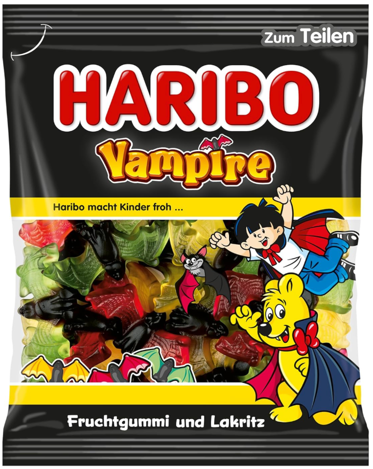Haribo Vampire Fruchtgummi mit Lakritz 175 G